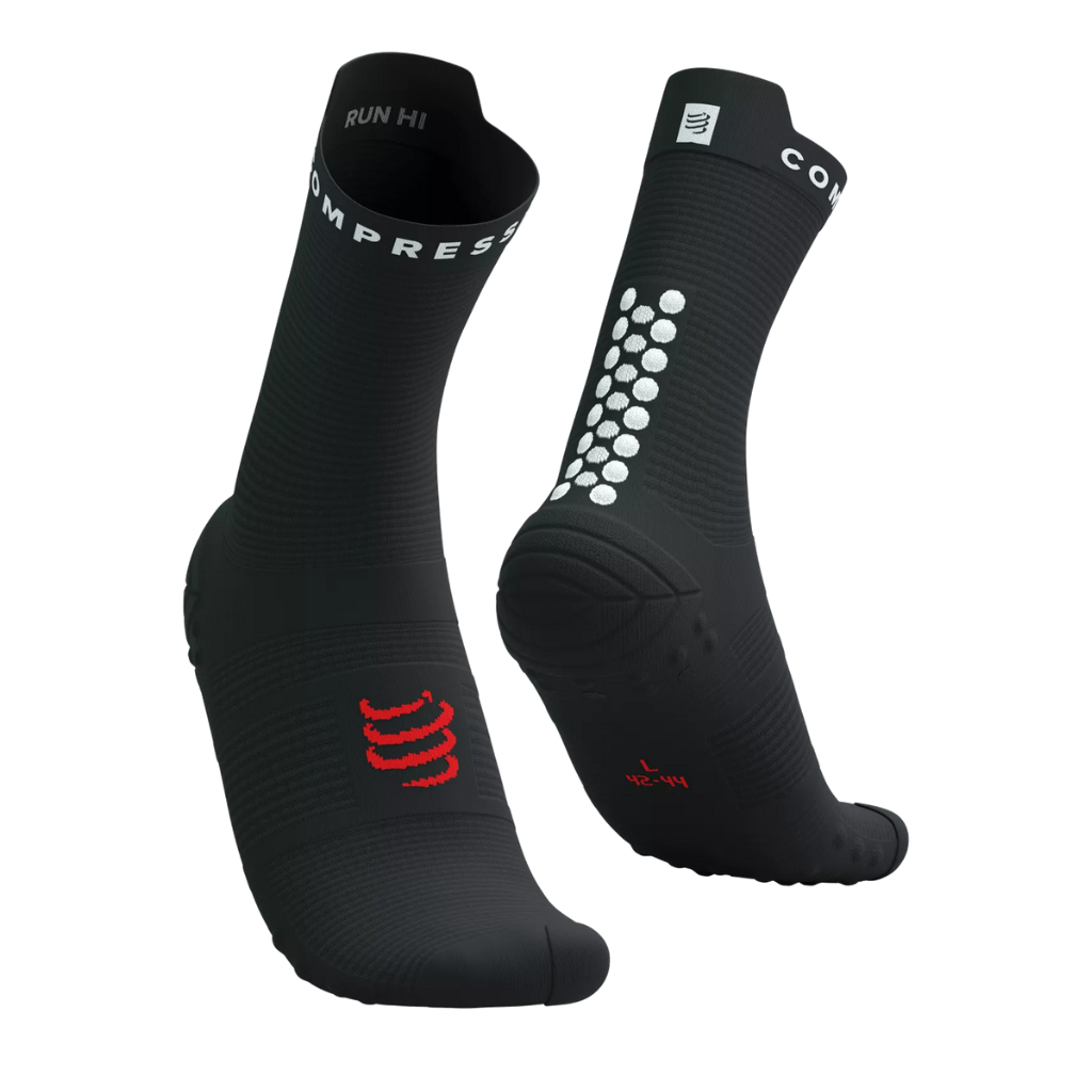 Compressport Pro Racing Socks v4.0 Run High | Black/White | The Run Hub