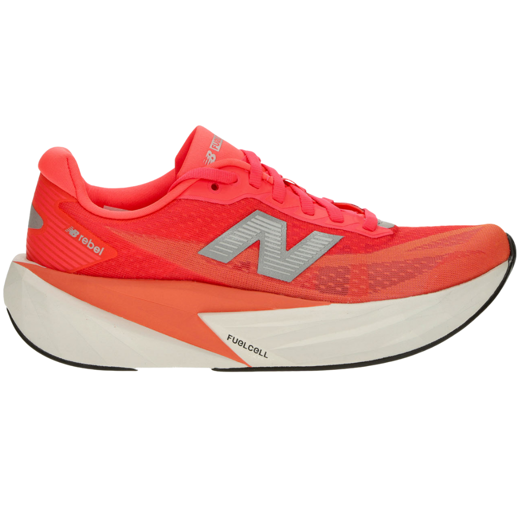 Women's New Balance FuelCell Rebel v5 | Urgent Red with White & Silver ...